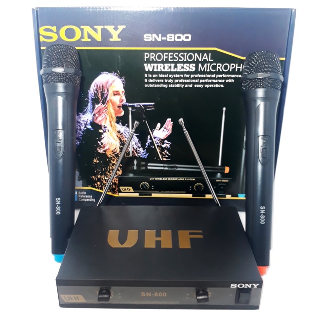 Jual Mic sony wireless SN800 UHF 2buah microphone | Shopee Indonesia
