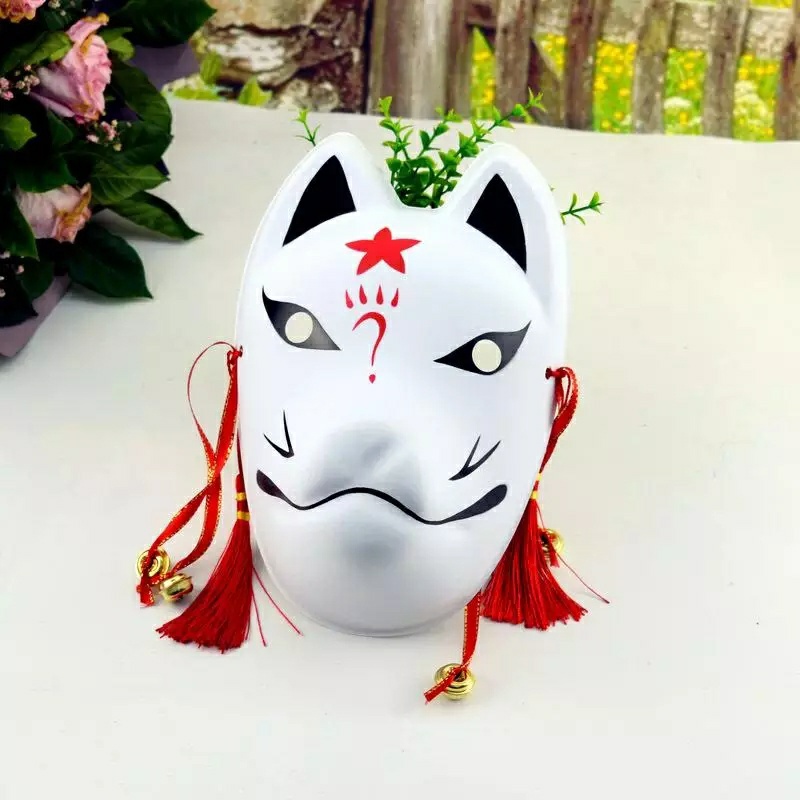 Jual Topeng Kitsune Siluman Rubah FullFace Cosplay Japanese Mask Anime ...