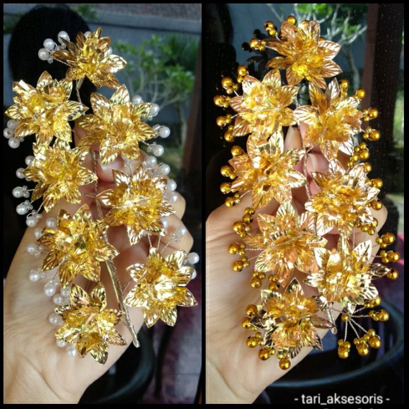 Jual SEMANGGI SAKURA EMAS/ semanggi bali/ sanggul | Shopee Indonesia