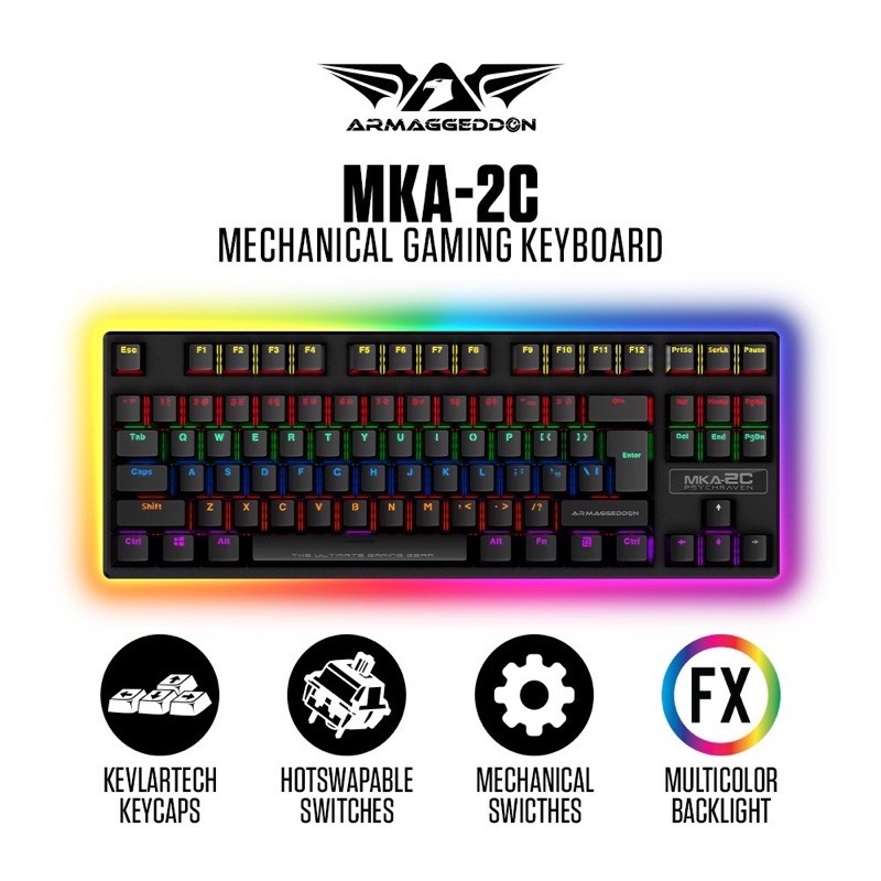 Jual Keyboard Gaming Armaggeddon Mechanical Mka 2c (promo) | Shopee 