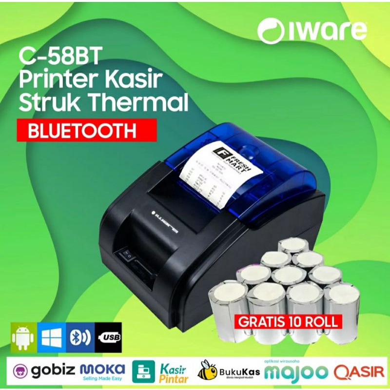 Jual PRINTER KASIR/PPOB PRINTER THERMAL BLUETOOTH support moka Grabfood ...