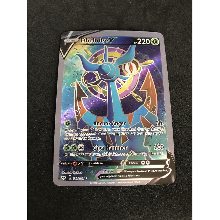 Jual Kartu Pokemon TCG V Series Sword & Shield Basic Dhelmise V | Shopee Indonesia