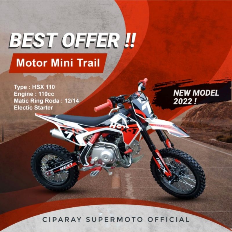 Jual MINI TRAIL HSX-01 110 CC MATIC 4 TAK STARTER ELEKTRIK | Shopee Indonesia