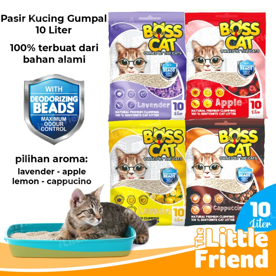 Jual Pasir Kucing Gumpal Wangi Boss Cat 10 liter | Shopee Indonesia