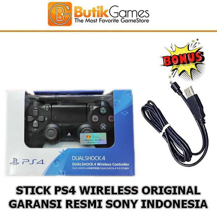 Jual Stick PS4 Wireless Original Hitam Garansi Resmi Sony Indonesia ...