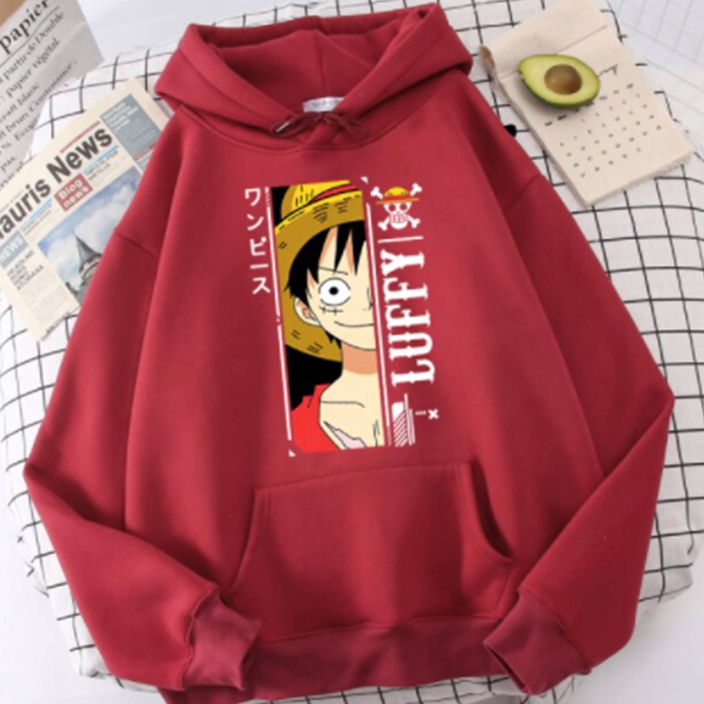 Jual Jacket Sweater Hoodie Anime Karakter Kartun One Piece Jepang Pria ...
