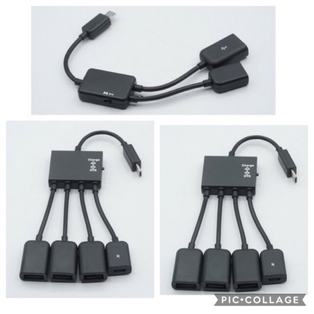 Jual OTG 1F2 1F3 1F4 Power Cable 2 3 4 in 1 Micro USB Hub Data Cable ...