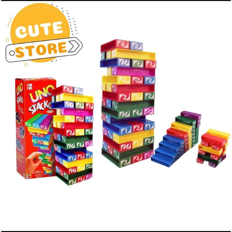 Jual Mainan susun stacko / uno stacko permainan keluarga | Shopee Indonesia
