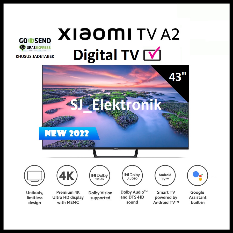 Jual LED TV Xiaomi TV A2 43" MI TV 43 Inch Android UHD 4K Digital TV ...