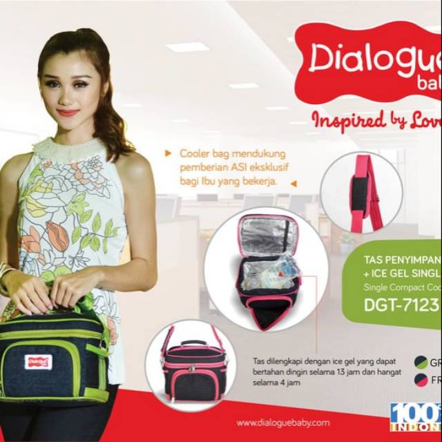 Jual Dialogue Tas Penyimpan Asi + Ice Gel Denim (DGT-7123) | Shopee ...