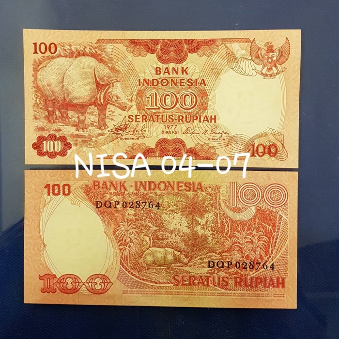 Jual KUNO-UANG- UP077 UANG KUNO 100 RUPIAH BADAK CULA 1 TH 1977 /UANGKOLEKSI/UANGLAMA -UANG-KUNO ...