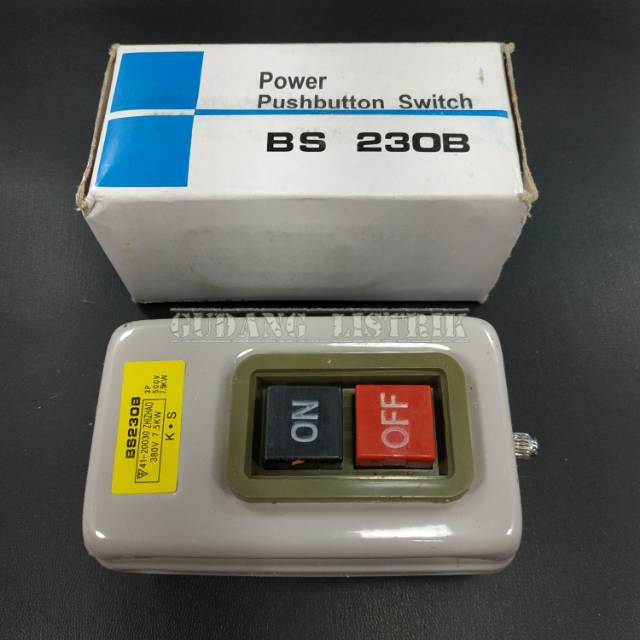 Jual BS230B Push Button Switch Saklar Mesin Tekan On Off 3 Phase 500V 7 ...