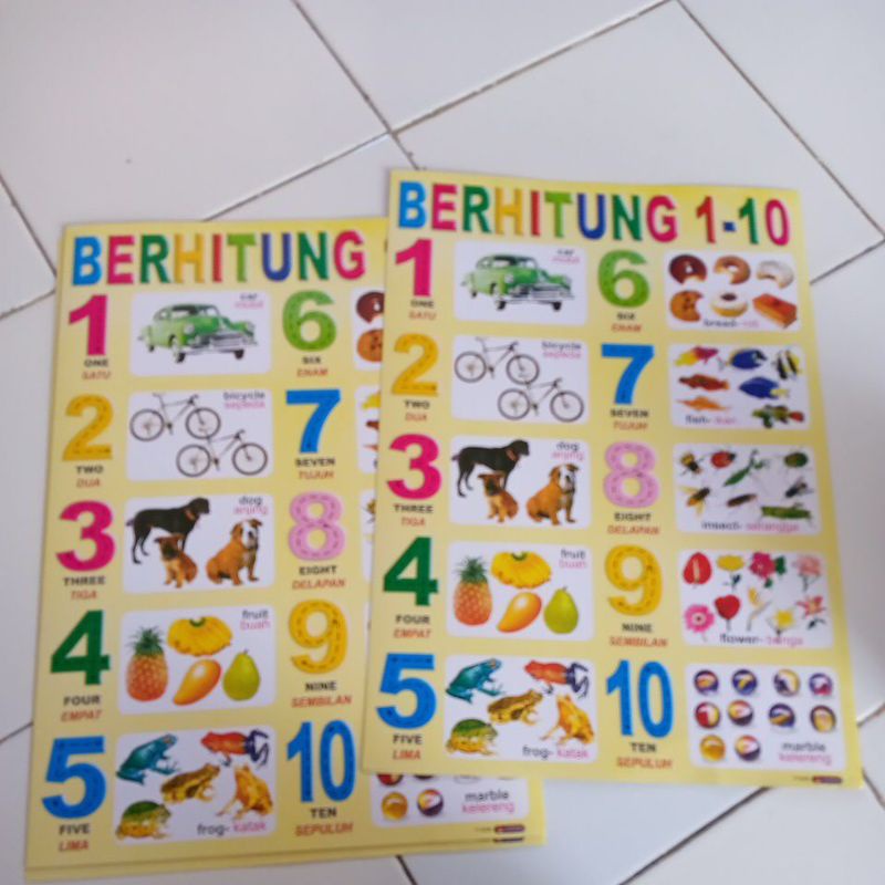Jual POSTER BELAJAR BERHITUNG DENGAN GAMBAR | Shopee Indonesia