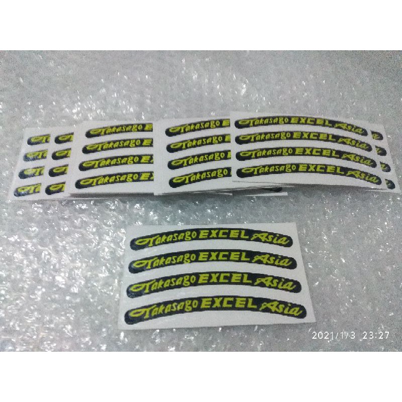 Jual stiker velg takasago Excel Asia sticker model pelek takasago excel ...