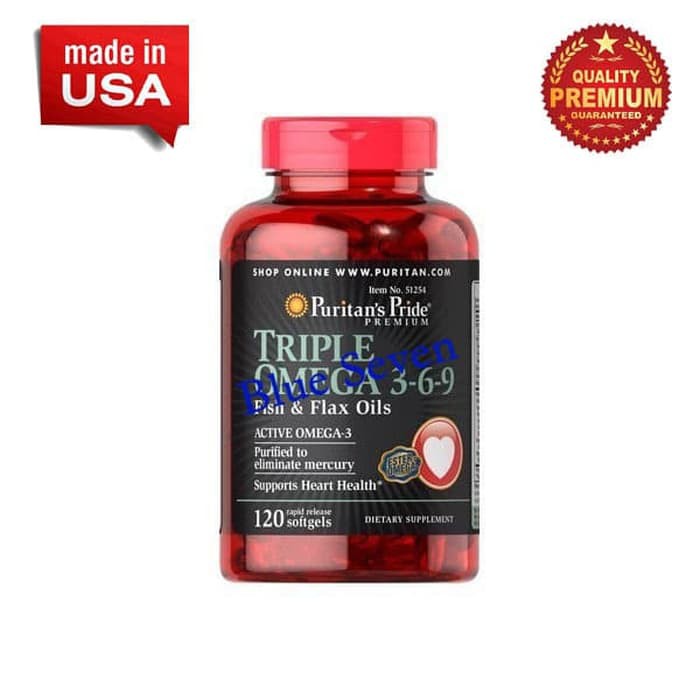 Jual TERMURAH - Triple Omega 369 Fish & Flax Oil Puritan 120 Softgel ...