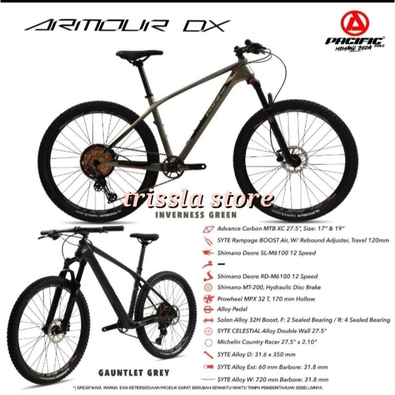 Jual MTB CARBON ARMOUR DX PACIFIC 27,5 | Shopee Indonesia
