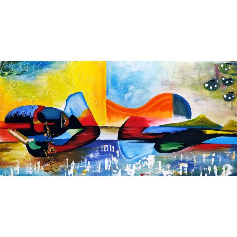 Jual Lukisan abstrak filosofi minimalis asli buatan tangan bukan print ...