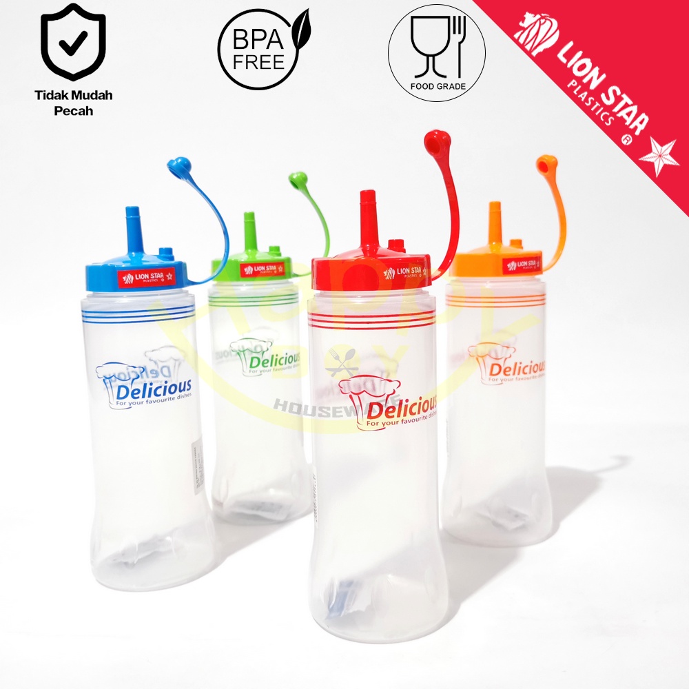 Jual LION STAR BOTOL KECAP/BOTOL SAUS/BOTOL MAYONISE/BOTOL CUKA 600ML ...