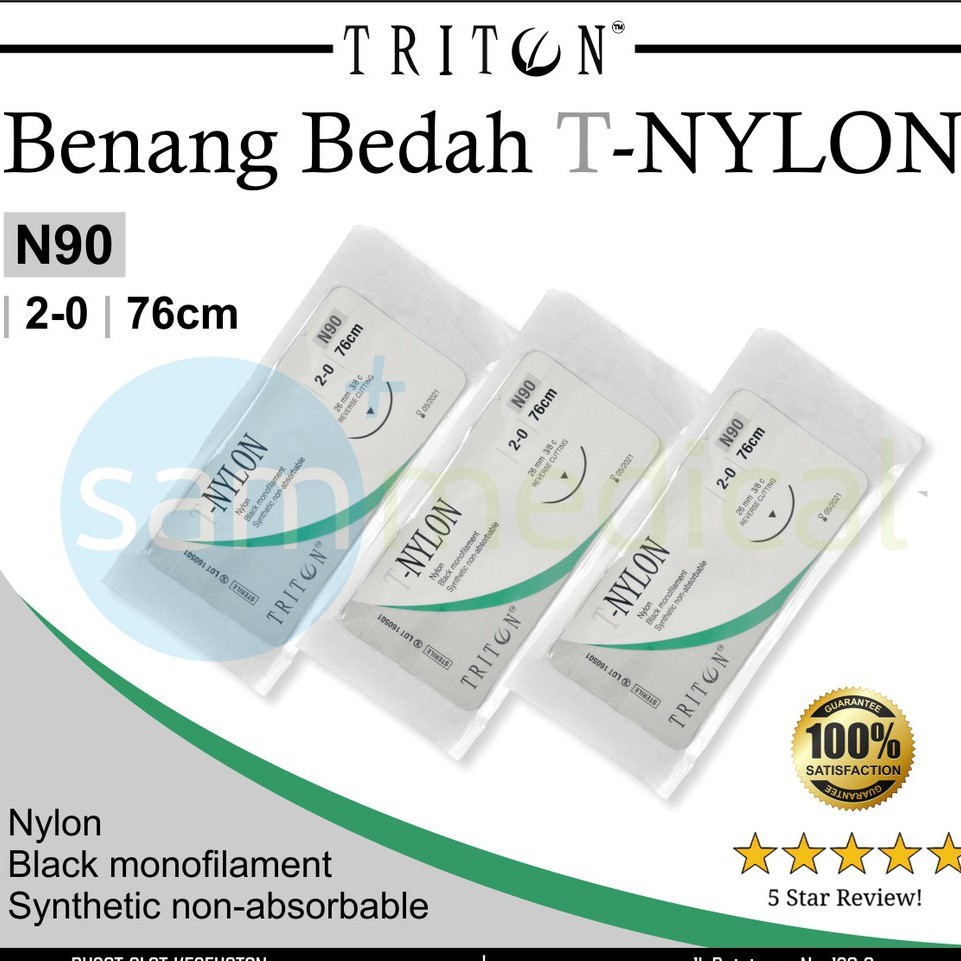Jual Triton Benang Nylon + Jarum Cutting - 2/0 N90 @ pcs | Shopee Indonesia