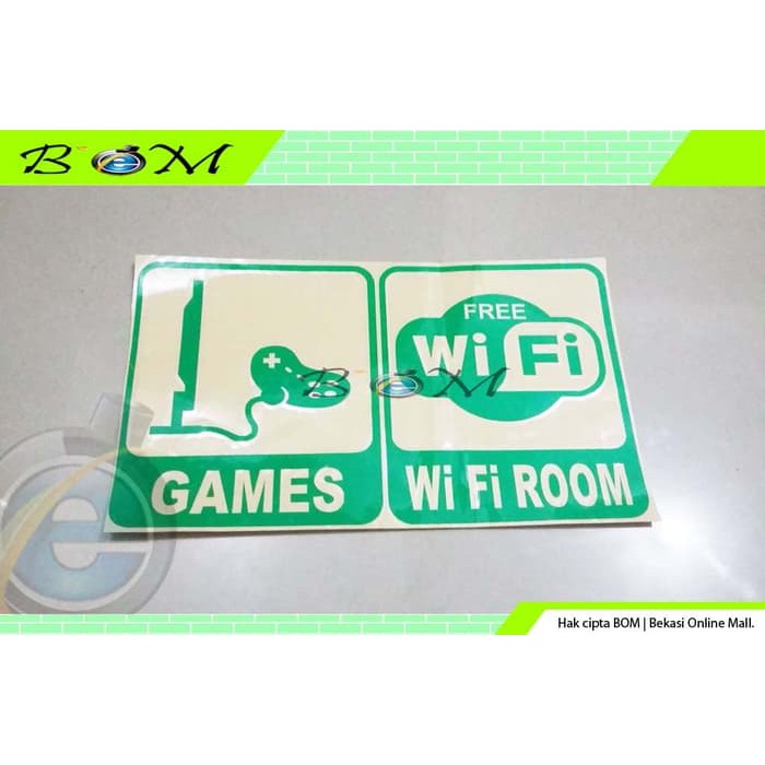 Jual Stiker Sticker Cutting dinding pintu ruangan ruang games wifi room ...