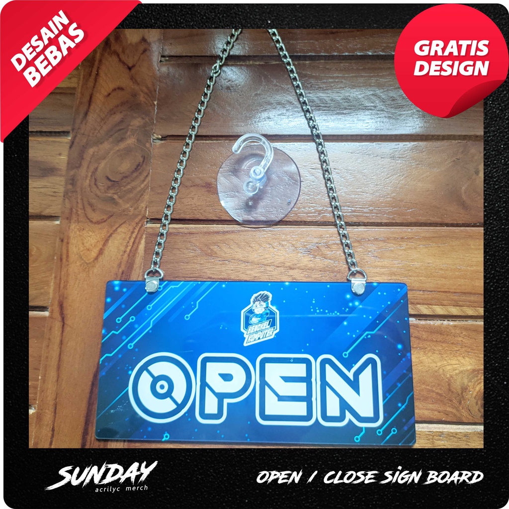Jual Open / Close Custom Akrilik, Gantungan Open Close Akrilik | Shopee ...