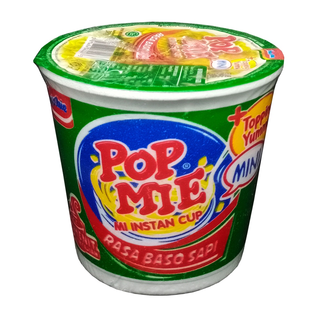 Jual Indomie Pop Mie Mini Mi Instan Cup Rasa Baso Sapi 38g | Shopee ...