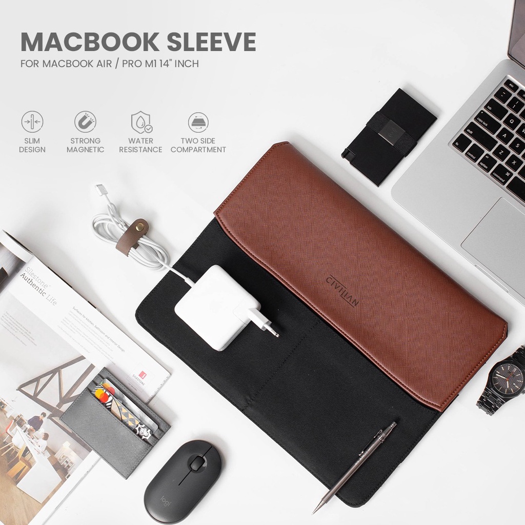 Jual Macbook M1 Pro / M2 14" /13.6" Inch Sleeve Civilian Cover Case Tas ...