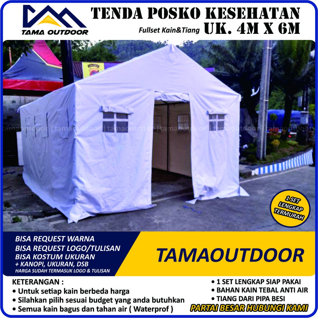 Jual Tenda Posko Kemenkes Unicef Family - Ukuran 4M x 6M x 3M Rumah ...