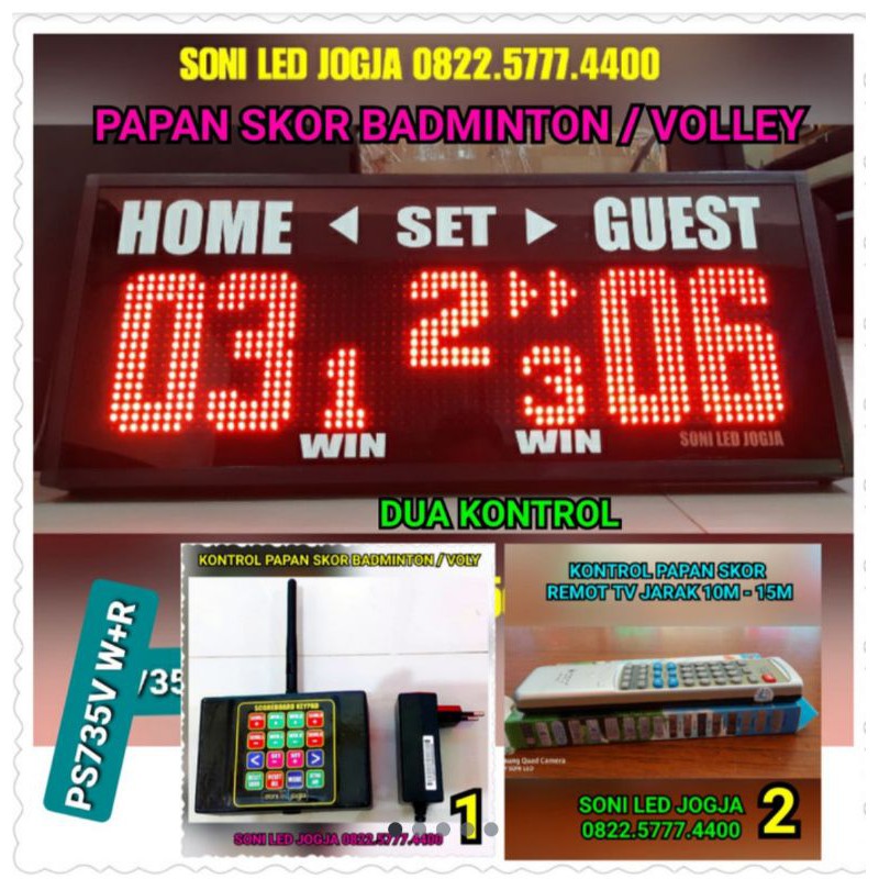 Jual Papan skor Badminton Voli digital bulutangkis scoreboard papanskor ...