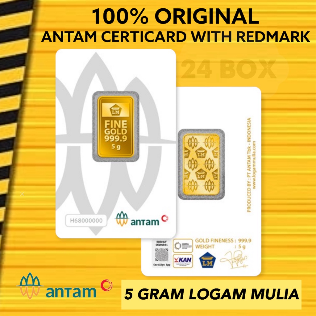Jual LM ANTAM CERTICARD 5 GR , LOGAM MULIA EMAS ANTM CERTIEYE 5 GRAM ...