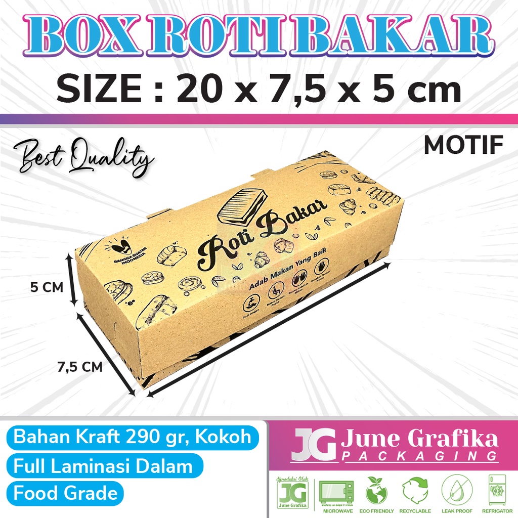 Jual DUS BOX ROTI BAKAR/KOTAK KUE UKURAN 20/DUS BOLU BROWNIES/PISANG ...