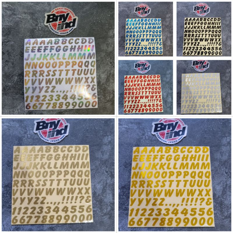 Jual STICKER STIKER HURUF ABJAD ANGKA PAPAN SET REFLECTIVE CUTTING ...