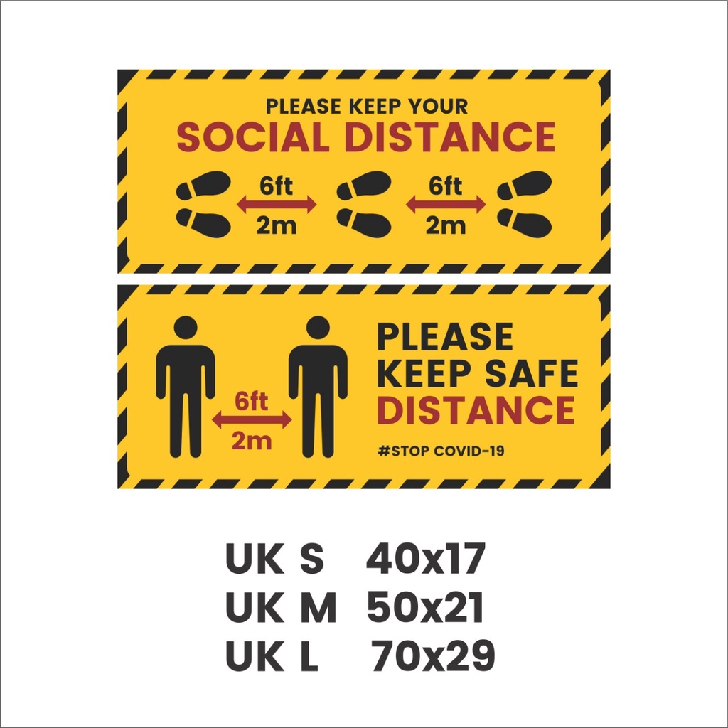 Jual Puswall - Stiker Dinding Jaga Jarak / Social Distance 3 ...