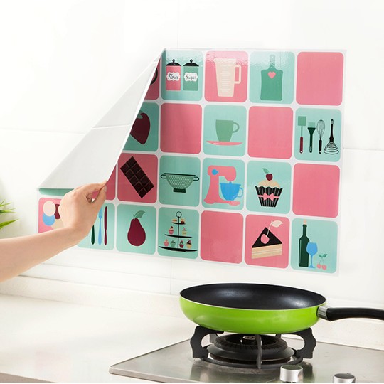 Jual AIO Wallpaper dapur / wall sticker kitchen stiker dapur Anti ...