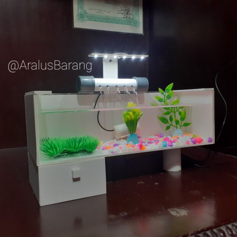 Jual Aquarium Minimalis Fullset Dengan Filter Dan Lampu LED | Shopee ...