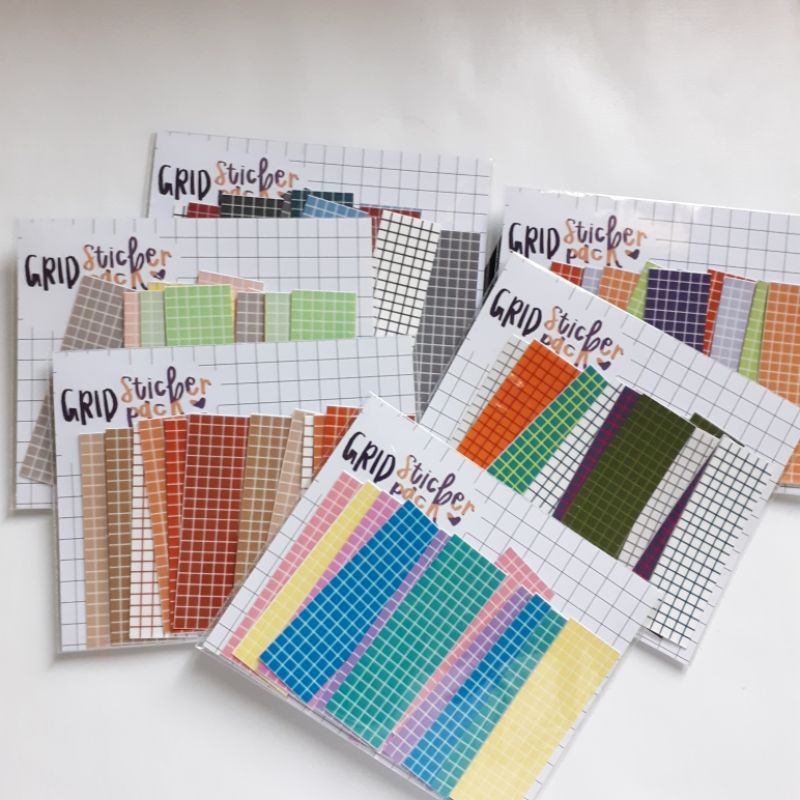 Jual [LAST STOCK] Grid Sticker Strips Pack | Shopee Indonesia