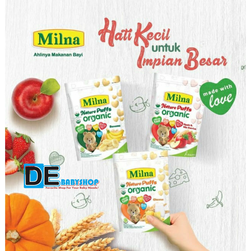 Jual MILNA Nature Puff PUFFS Organic Pouch - 15gr | Shopee Indonesia