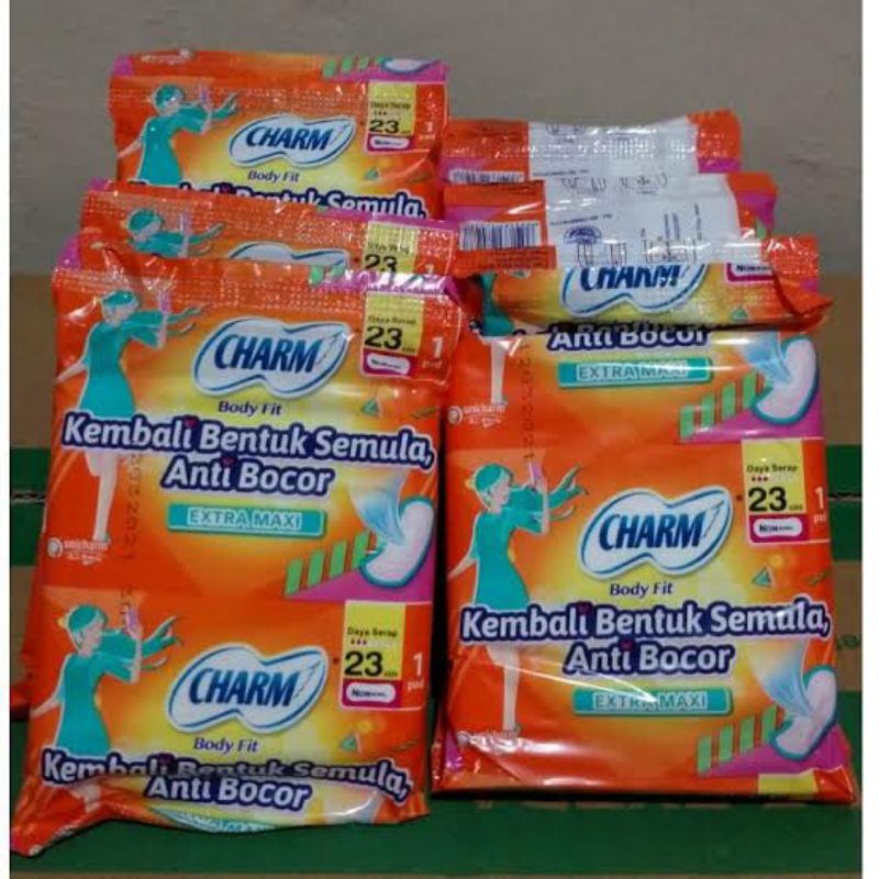 Jual Charm bodyfit Non Wings 23cm isi 1 pads ( 1x10 sachet ) Pembalut ...