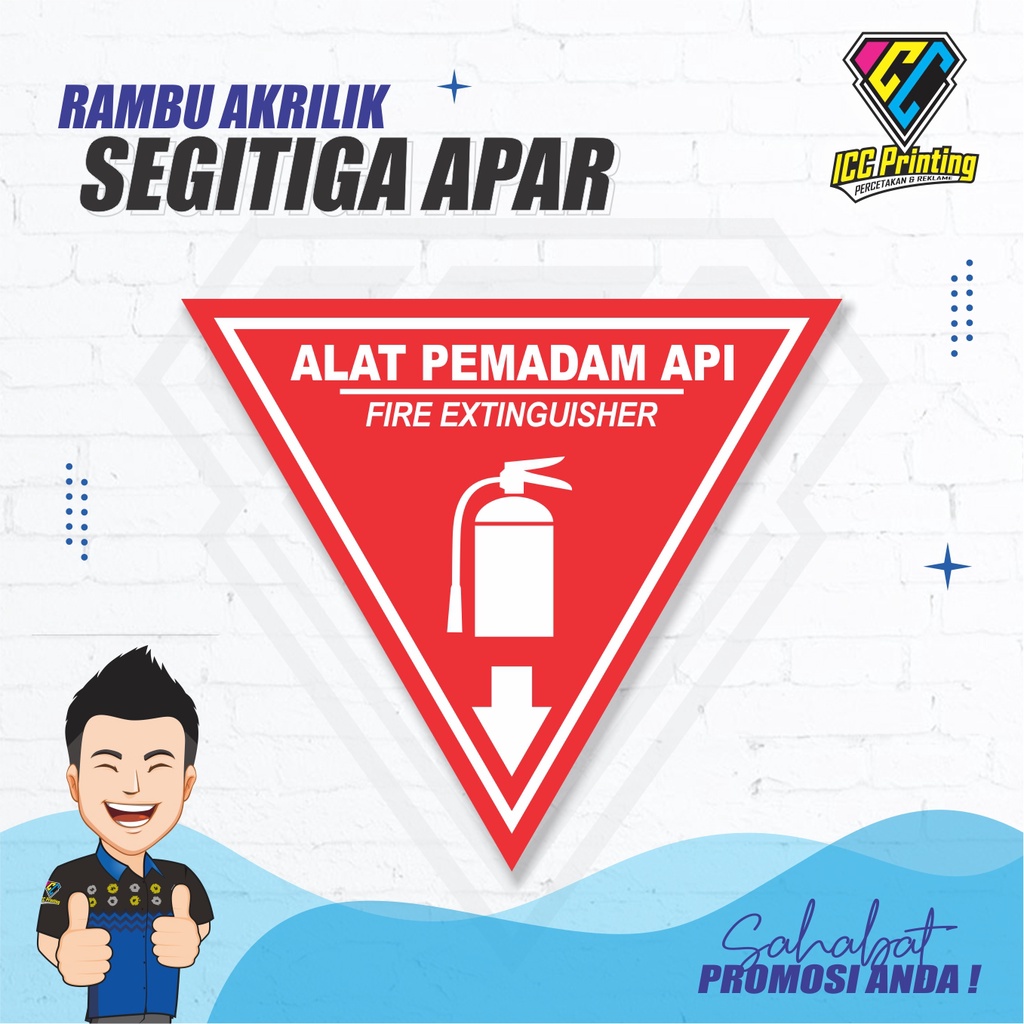 Jual SEGITIGA APAR / RAMBU AKRILIK / SAFETY SIGN | Shopee Indonesia