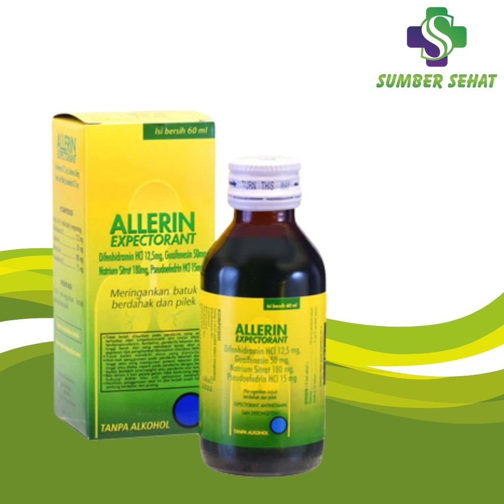 Jual ALLERIN EKSPEKTORAN SIRUP 60 ML | Shopee Indonesia