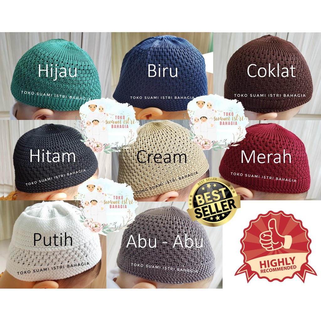 Jual Peci Rajut Anak Upin Ipin Premium / Kopiah Songkok Anak Kecil ...