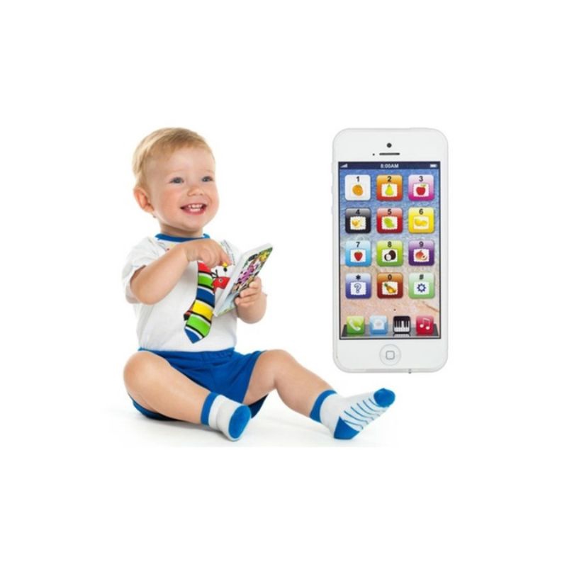 Jual LEARNING TOUCH SCREEN HP MAINAN PHONE ANAK TELEPON PUTIH HITAM ...