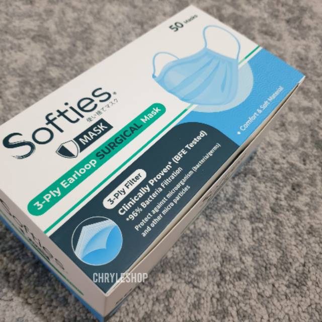 Jual Masker softies 3 ply masker medis 50pcs per box | Shopee Indonesia