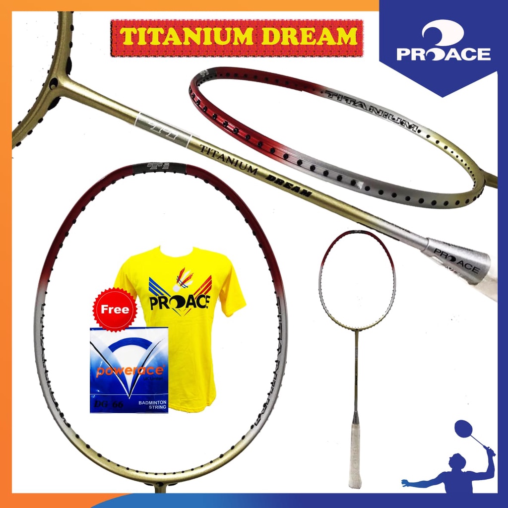 Jual Raket Badminton Proace - Ti Dream / Titanium Dream | Shopee Indonesia