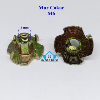 Jual Mur Cakar Mur Tanam Tee Nut M6 - 12PCS | Shopee Indonesia