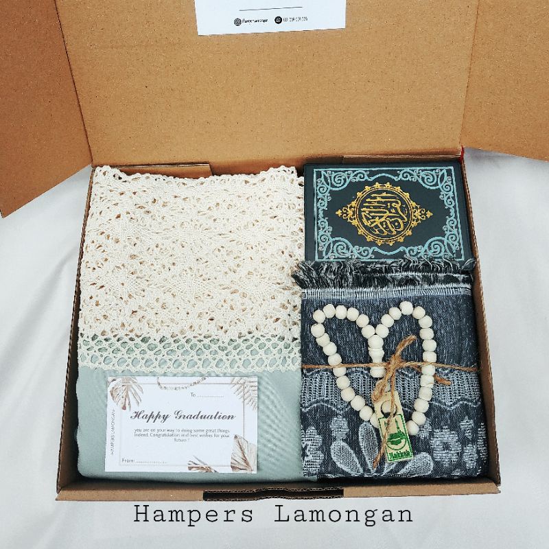 Jual HAMPERS MUKENAH KATUN JUMBO RENDA BESAR + SAJADAH + AL QURAN ...