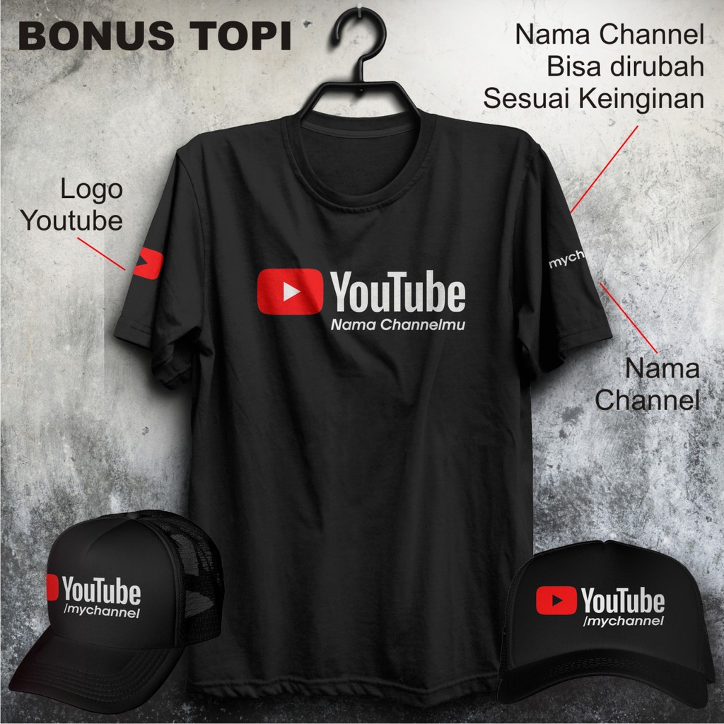 Jual Kaos Youtuber Bonus Topi | Shopee Indonesia Jual Kaos Youtuber Bonus Topi | Shopee Indonesia