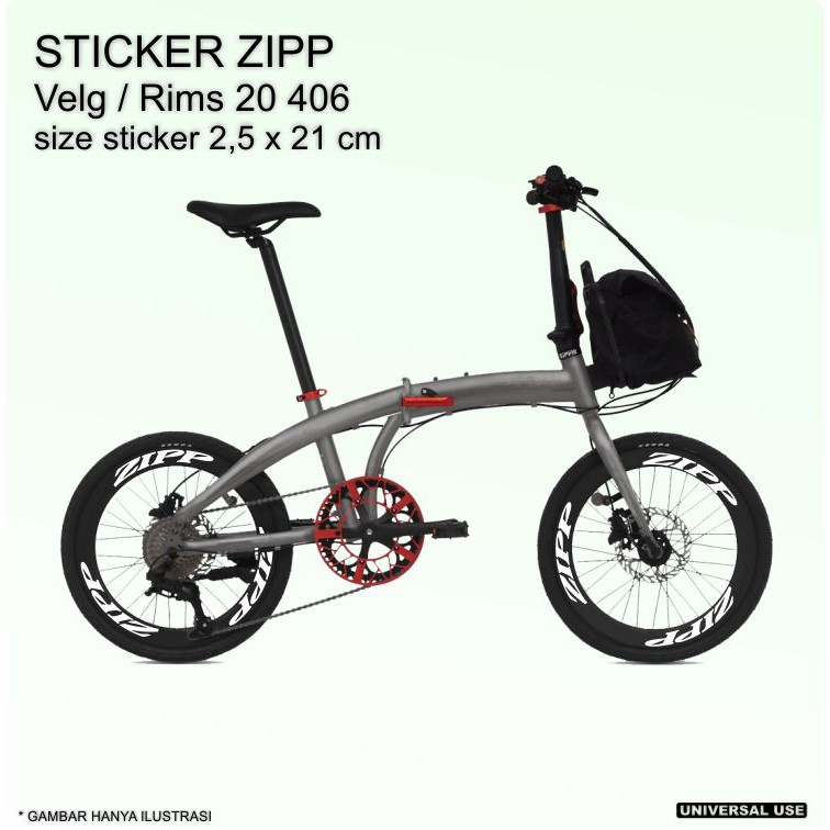 Jual Stiker Velg Zipp Untuk Rims Sepeda Ukuran 20 inch | Shopee Indonesia