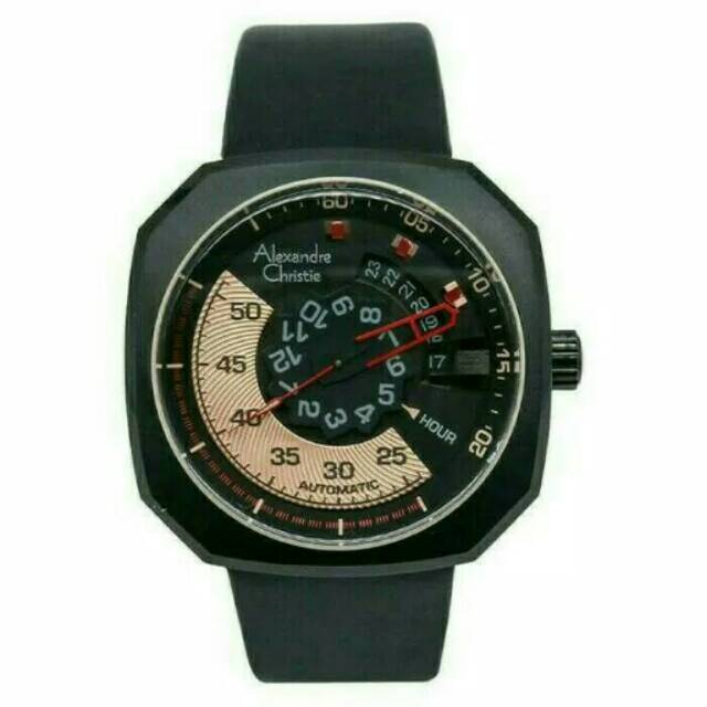 Jual JAM TANGAN PRIA ALEXANDRE CHRISTIE AC 3032 BLACK JARUM MERAH ...