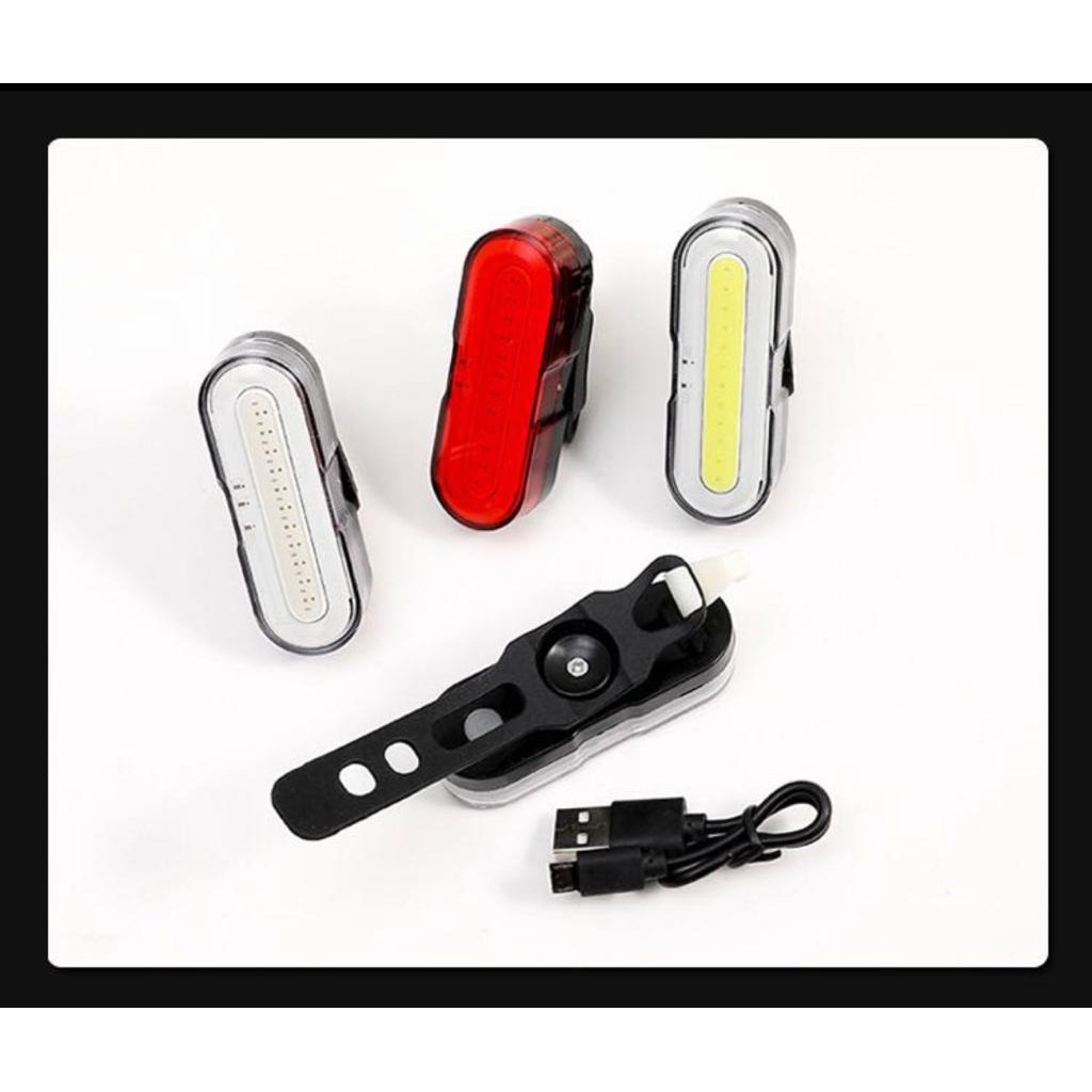 Jual Lampu Sepeda LED Rechargeable Taillght 8 mode Pengaturan | Shopee ...